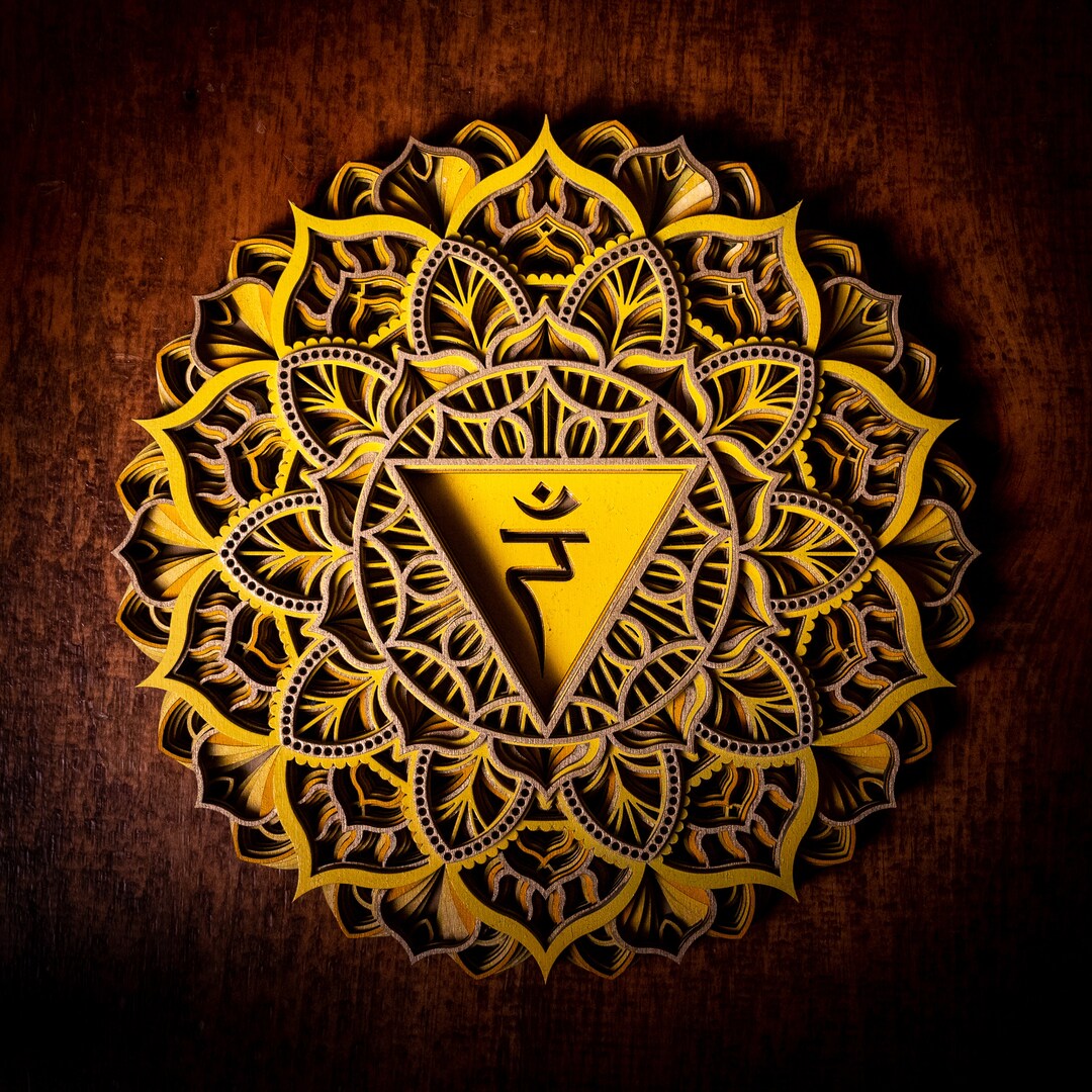 Chakra Solar Plexus manipura Mandala Laser Cut Wall Art - Etsy