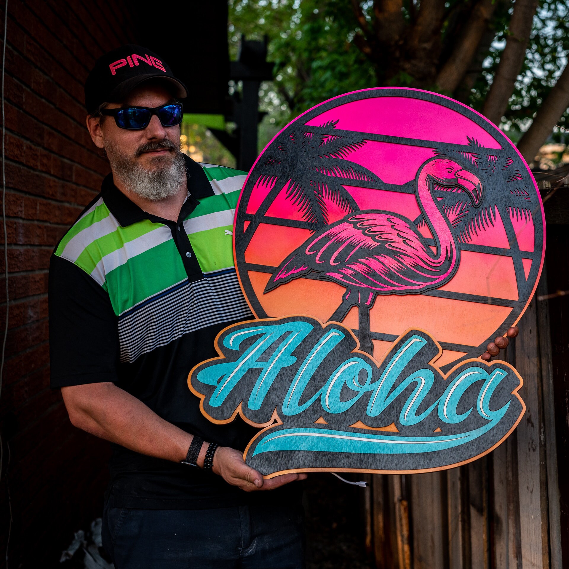 Aloha Backyard Tiki Bar Sign Customer Lettering and LED - Etsy