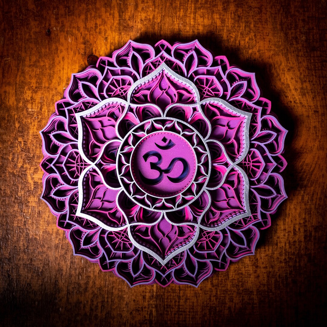 Chakra Crown sahasrara Mandala Laser Cut Wall Art - Etsy
