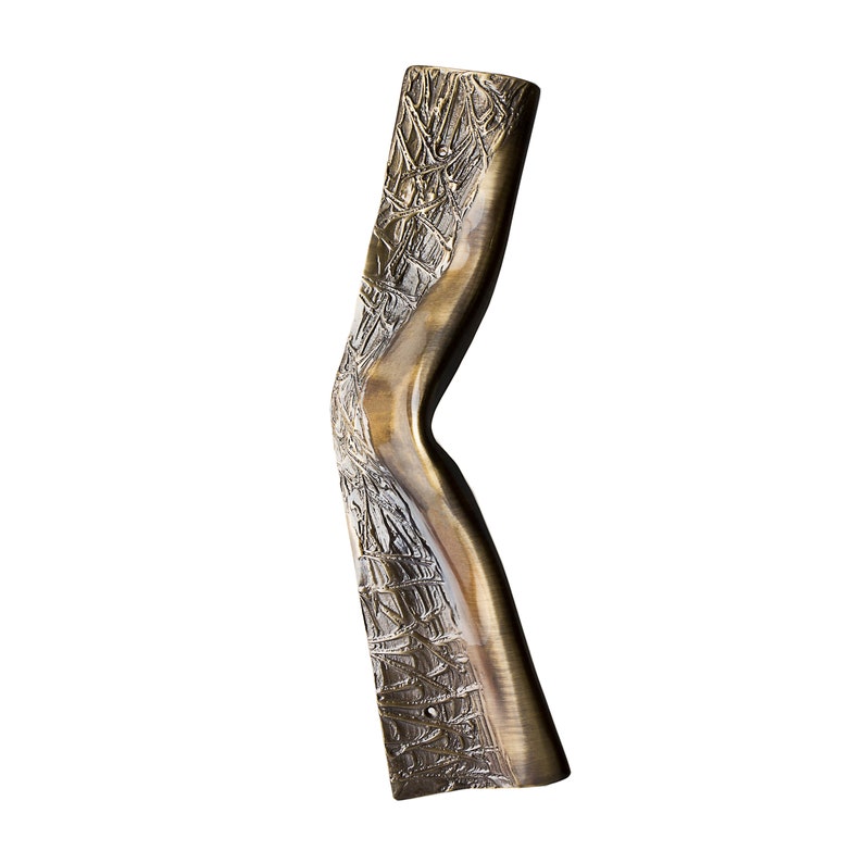 Solid Brass Textured Door Handle Pull, Abstract Bronze Finish (18") - Etsy