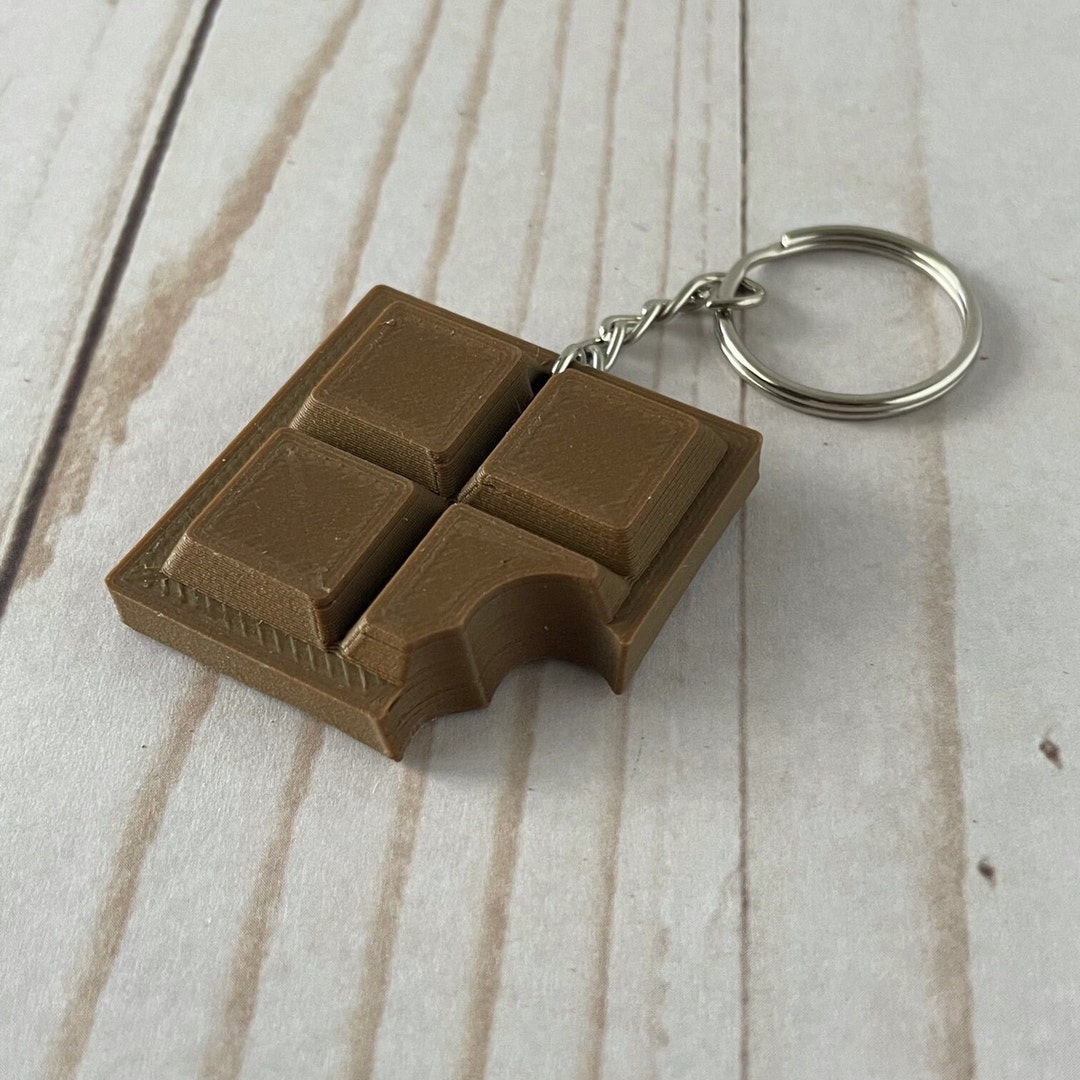 Chocolate Bar Keychain - Etsy