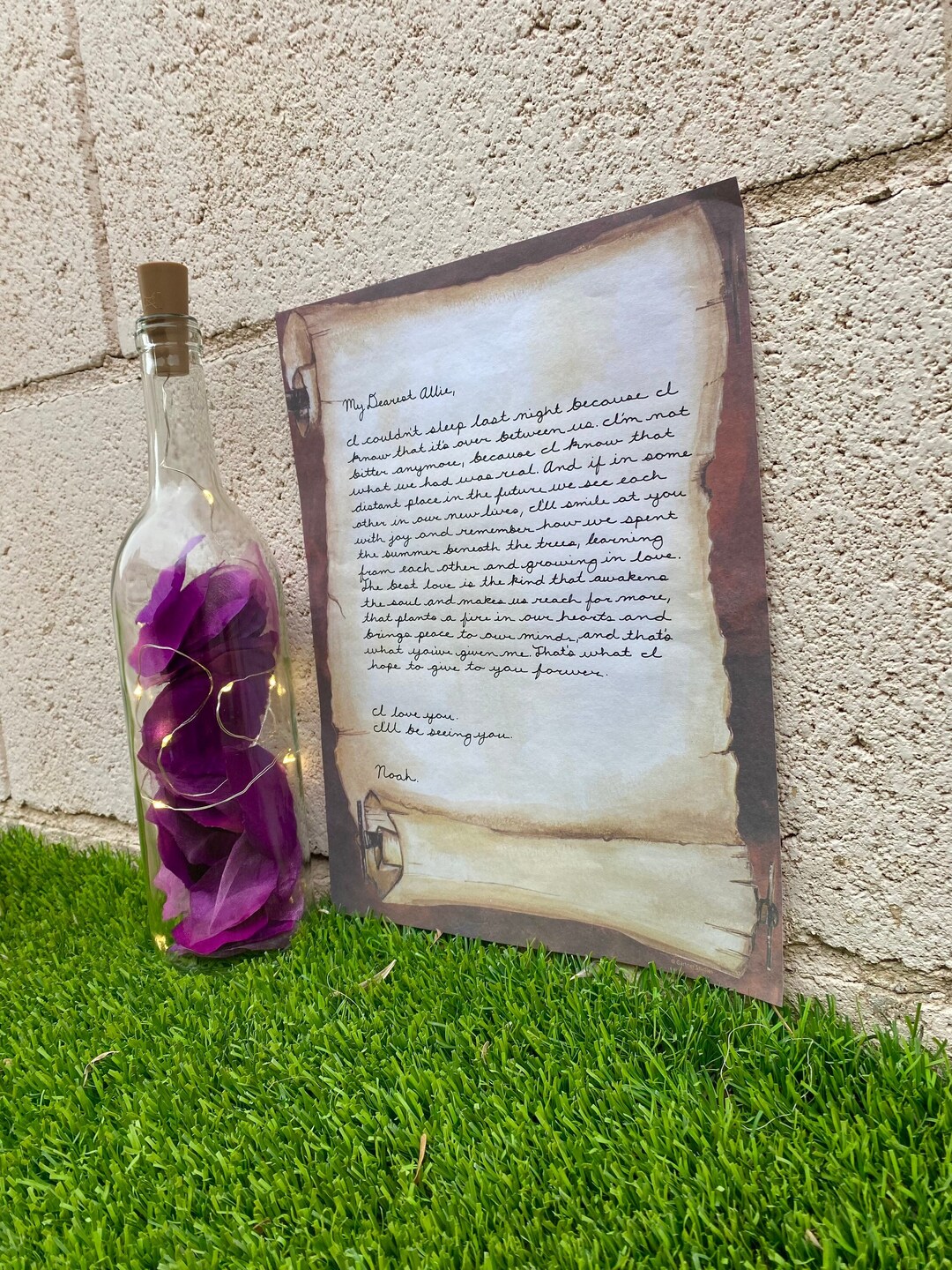 Personalized Message in a Bottle Gift Custom Handwritten Love Letter ...