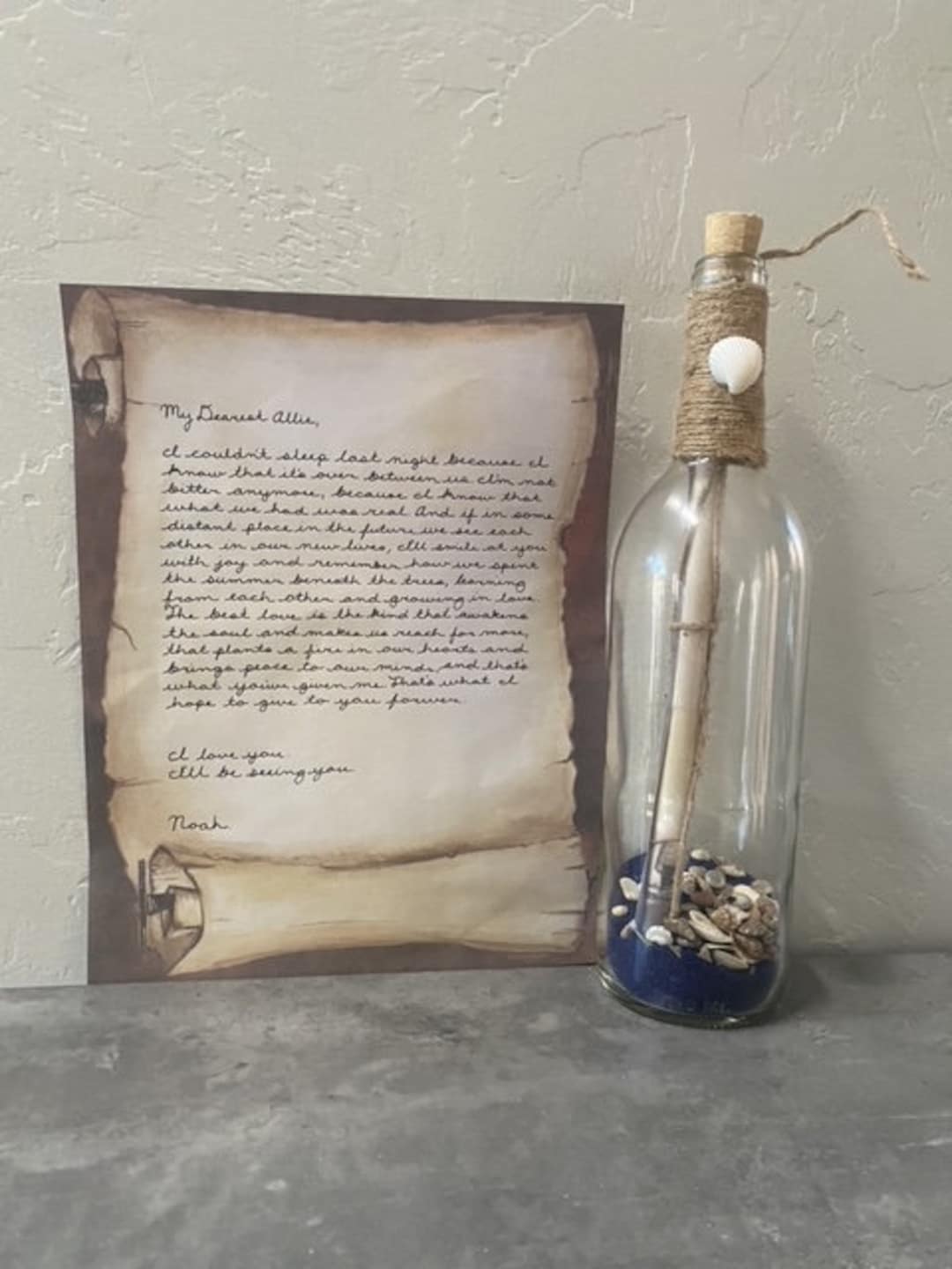 Personalized Message in a Bottle Gift Custom Handwritten Love Letter ...