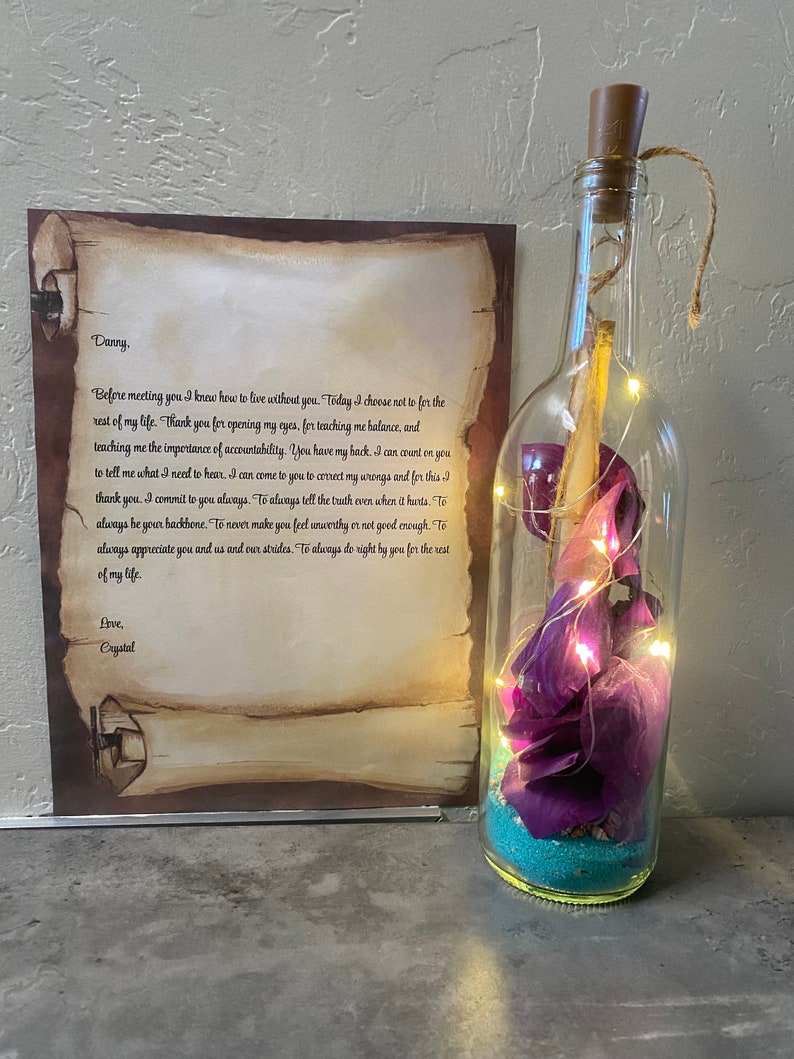 Personalized Message in a Bottle: Romantic Custom Love Letter Gift - Etsy