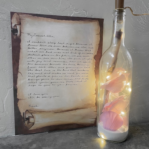 Letter in a Bottle - Etsy