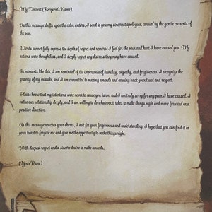 Apology Gift Message in a Bottle Gift Personalized Sorry Present Letter ...