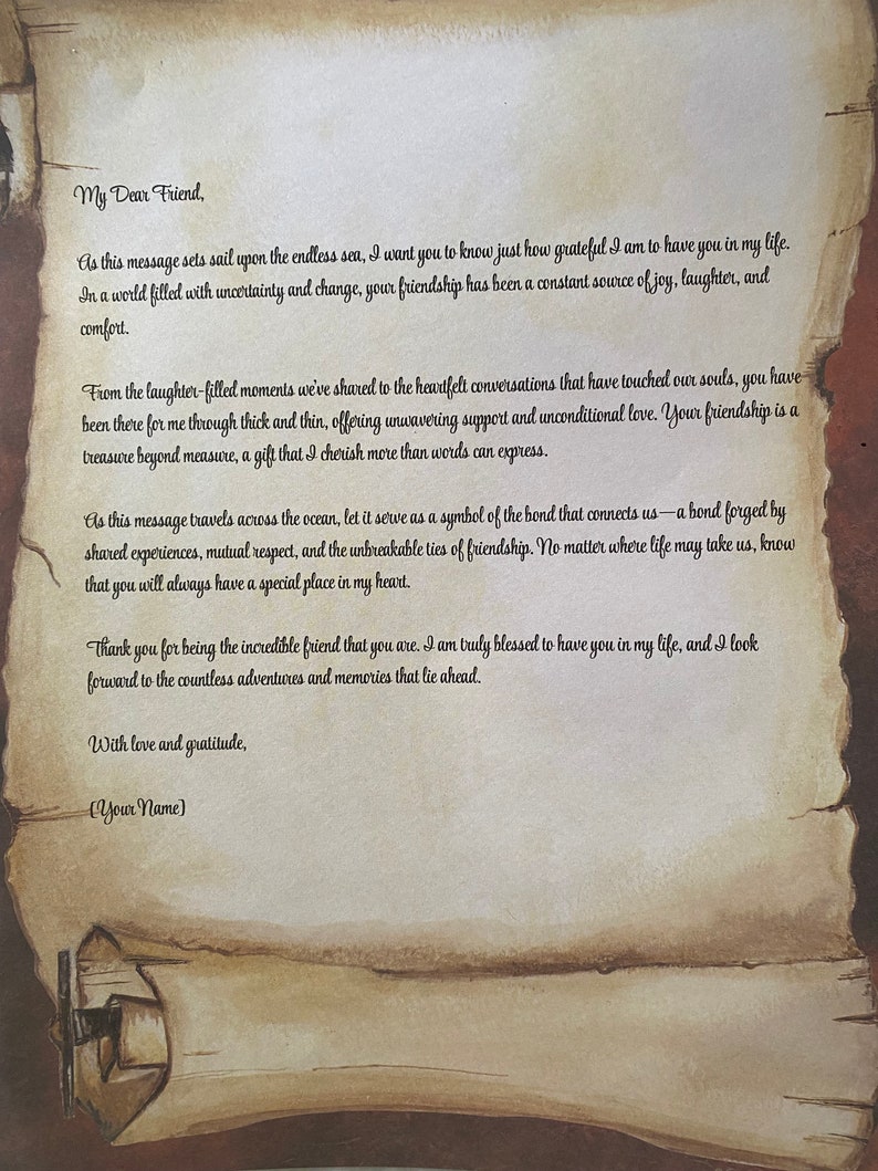 Friendship Gift Message in a Bottle Gift Personalized Gift for Friend ...