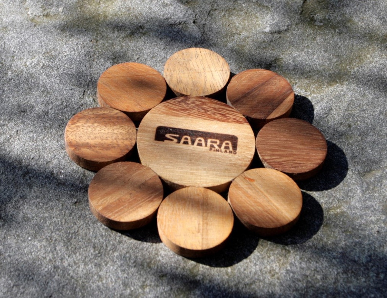 Acacia Wood Coaster / Ginger Biscuit Coaster / Everyday Home Use / Gift ...