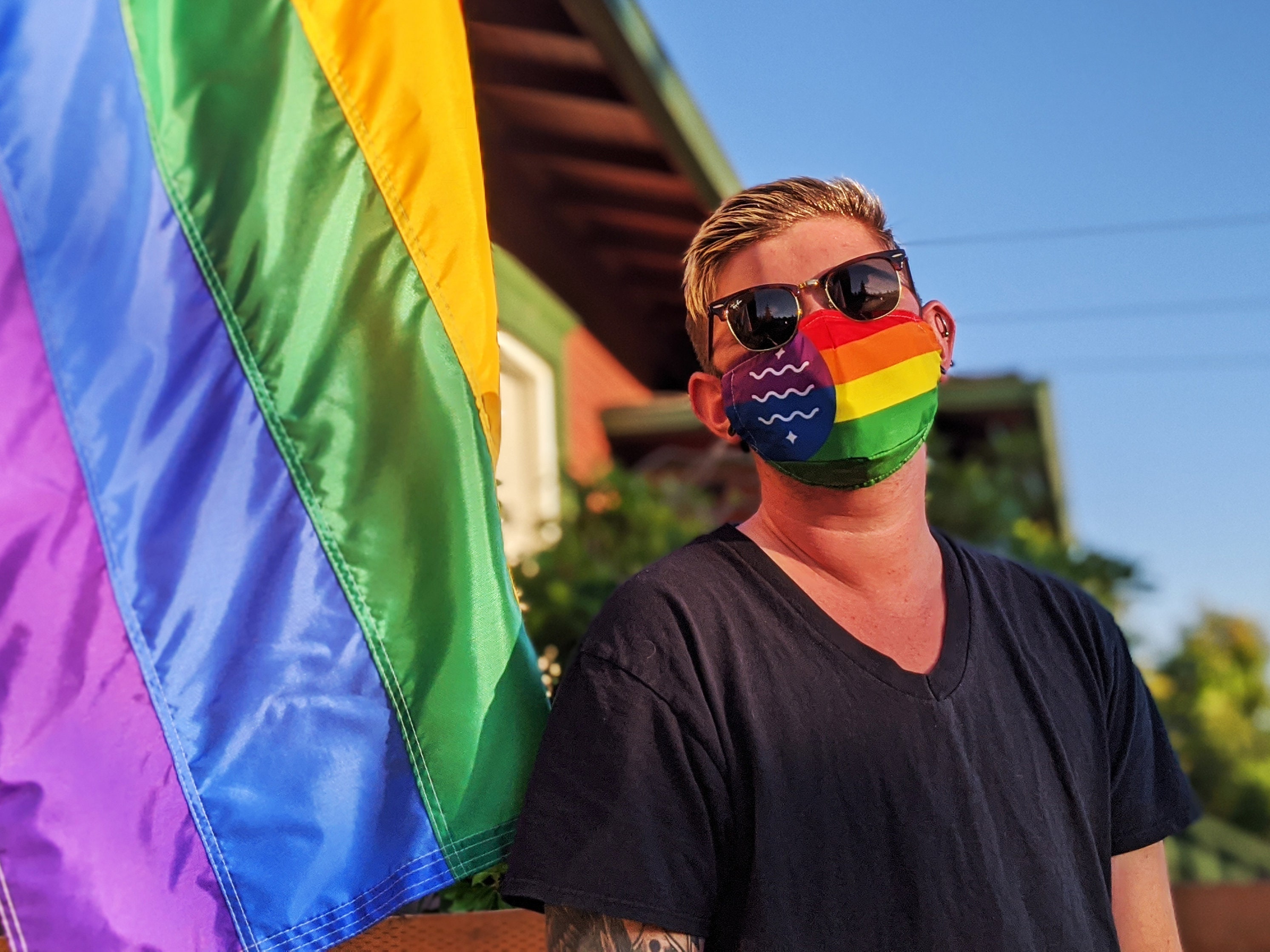Bellingham Pride Flag Mask - Etsy