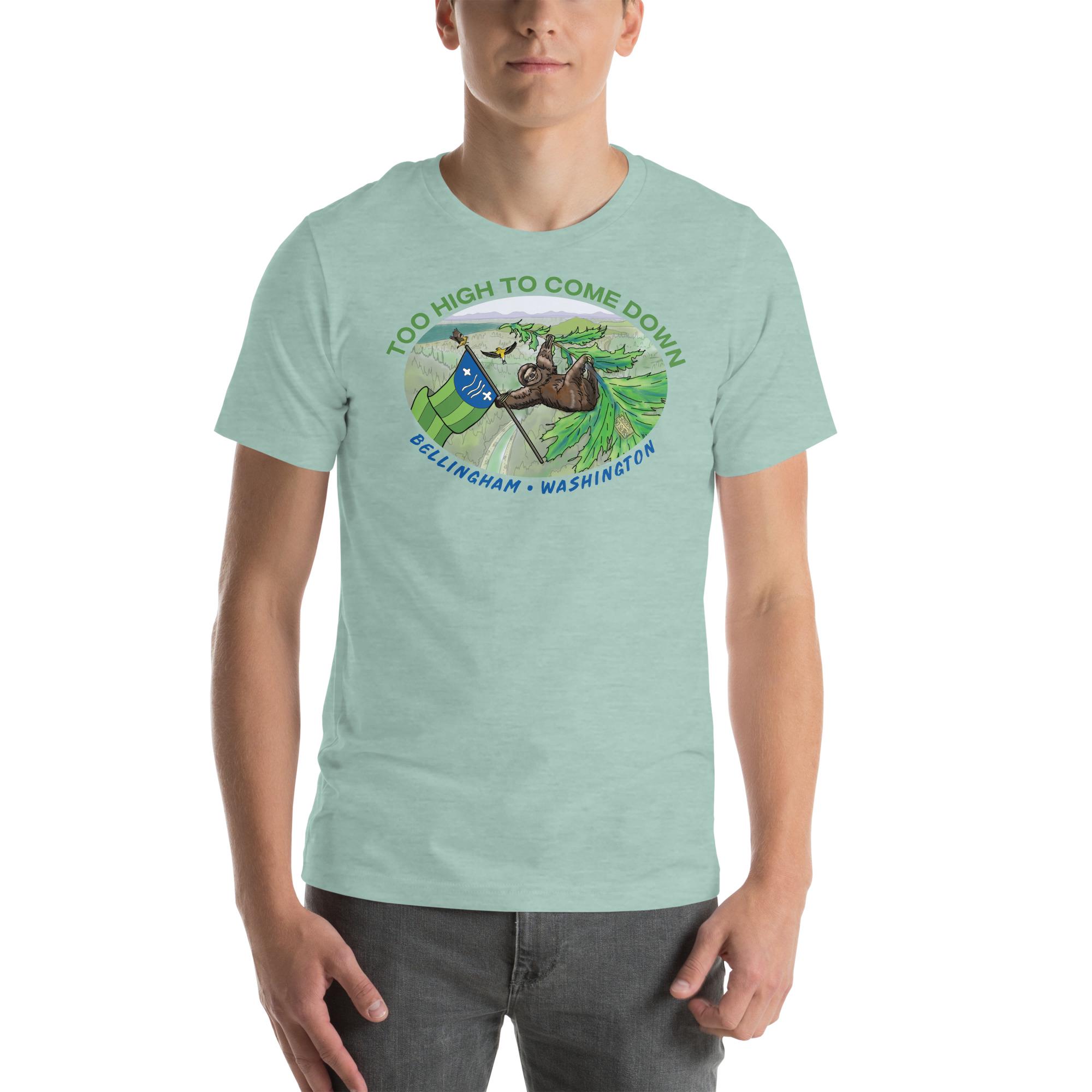 Too High to Come Down Bellingham Sloth T-shirt - Etsy