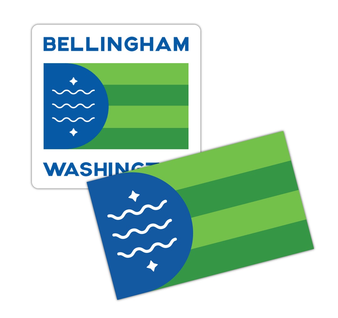 Bellingham Flag Sticker 2-pack - Etsy