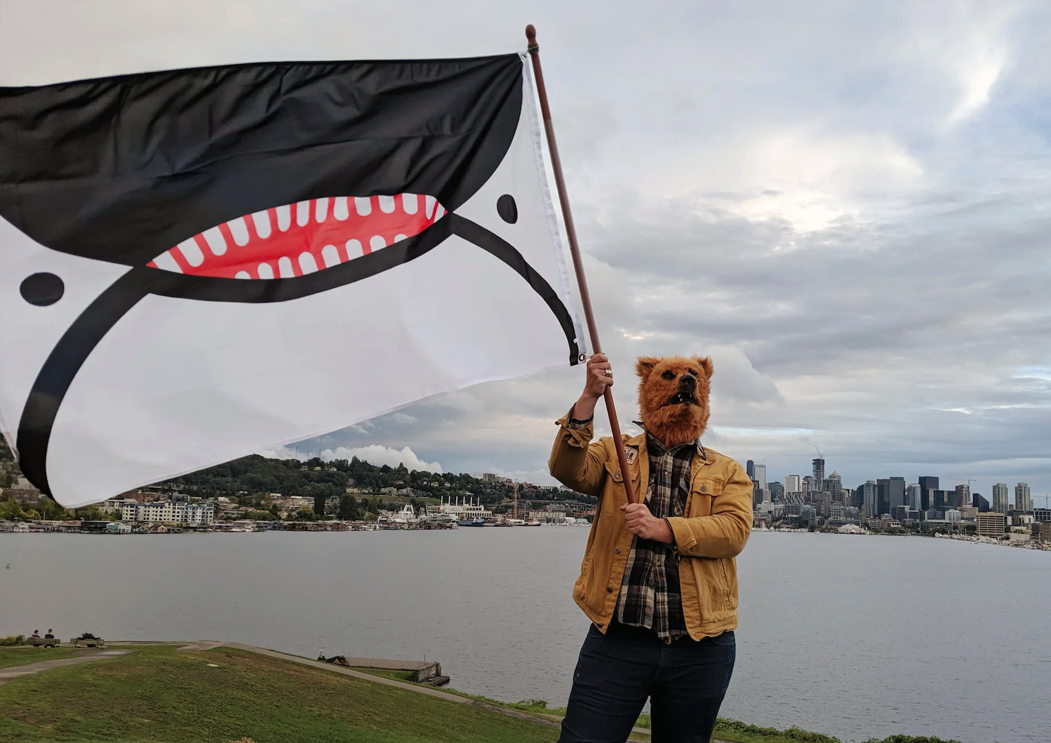 Orca Face Flag of Seattle - Etsy