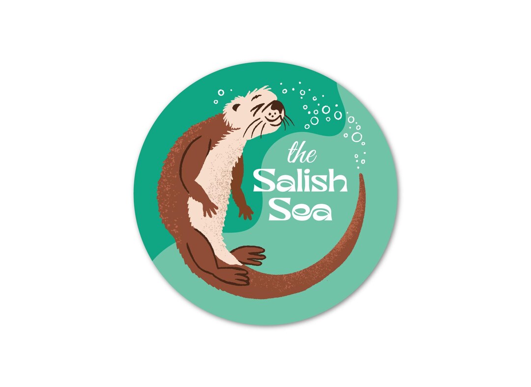 Salish Sea Otter Sticker - Etsy