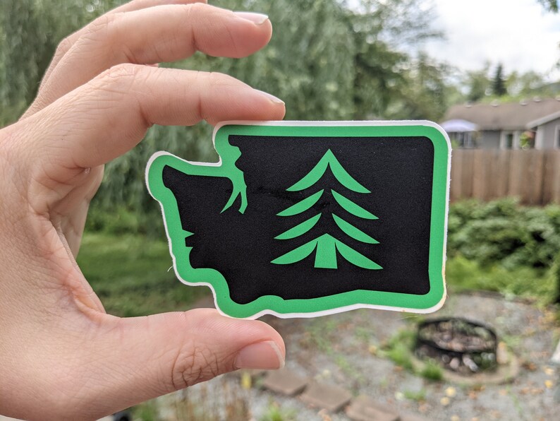 Evergreen Washington State Sticker - Etsy