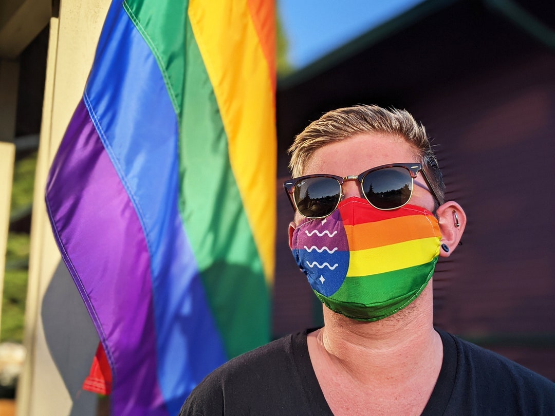 Bellingham Pride Flag Mask - Etsy