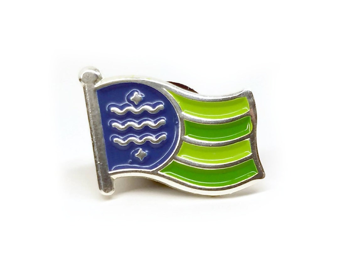 Bellingham Flag Enamel Pin - Etsy