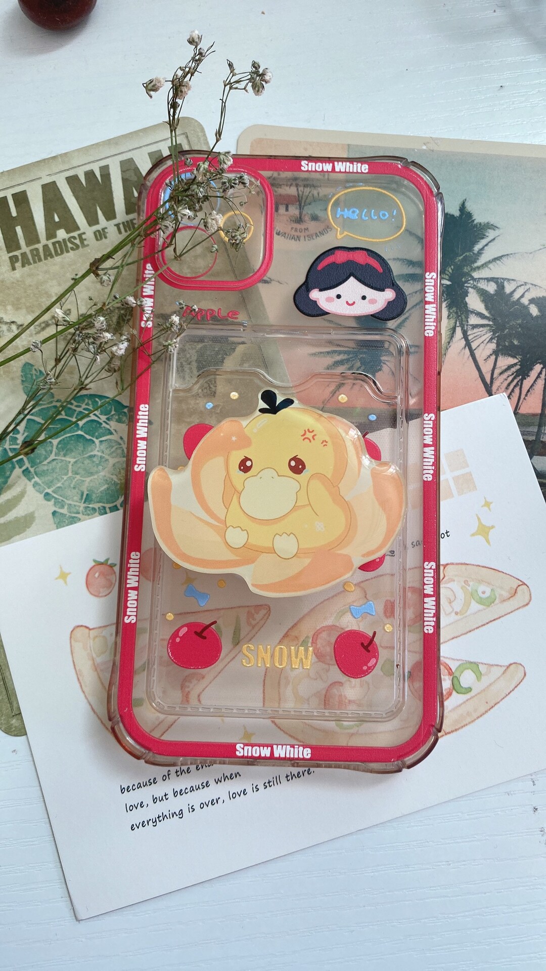 Adjustable Phone Holder Pokemon Duck Cartoon Lcute Cell Phone Socket ...