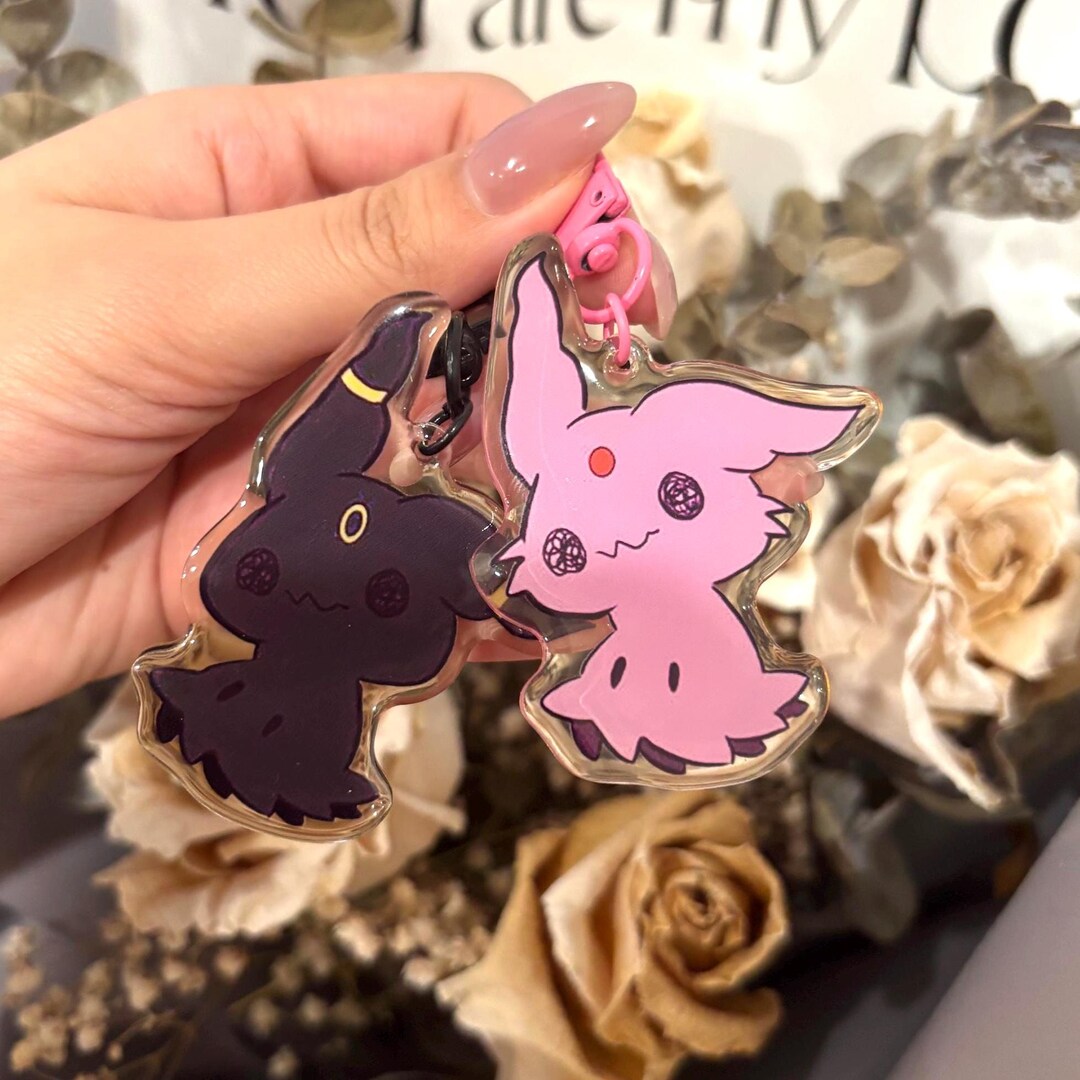 Pokemon Umbreon, Espeon, Mimikyu Version Cartoon Keychains Charm ...