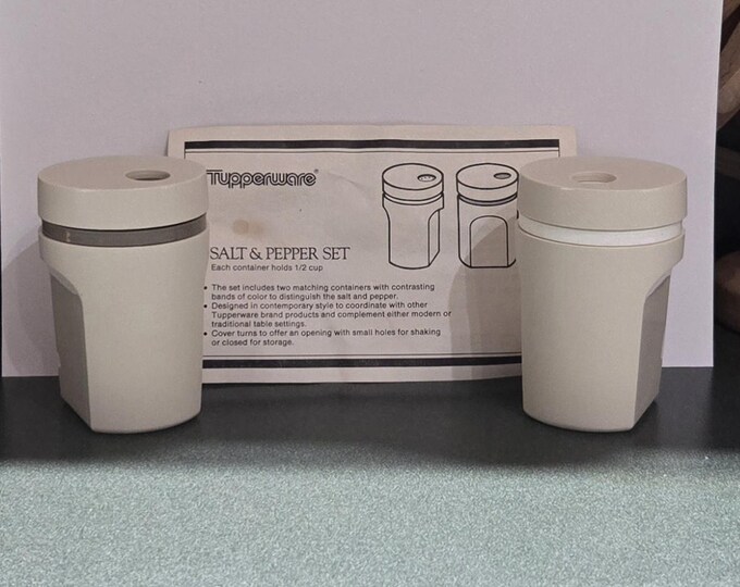 Vintage 1980s TUPPERWARE Almond Salt and Pepper Shakers - Etsy
