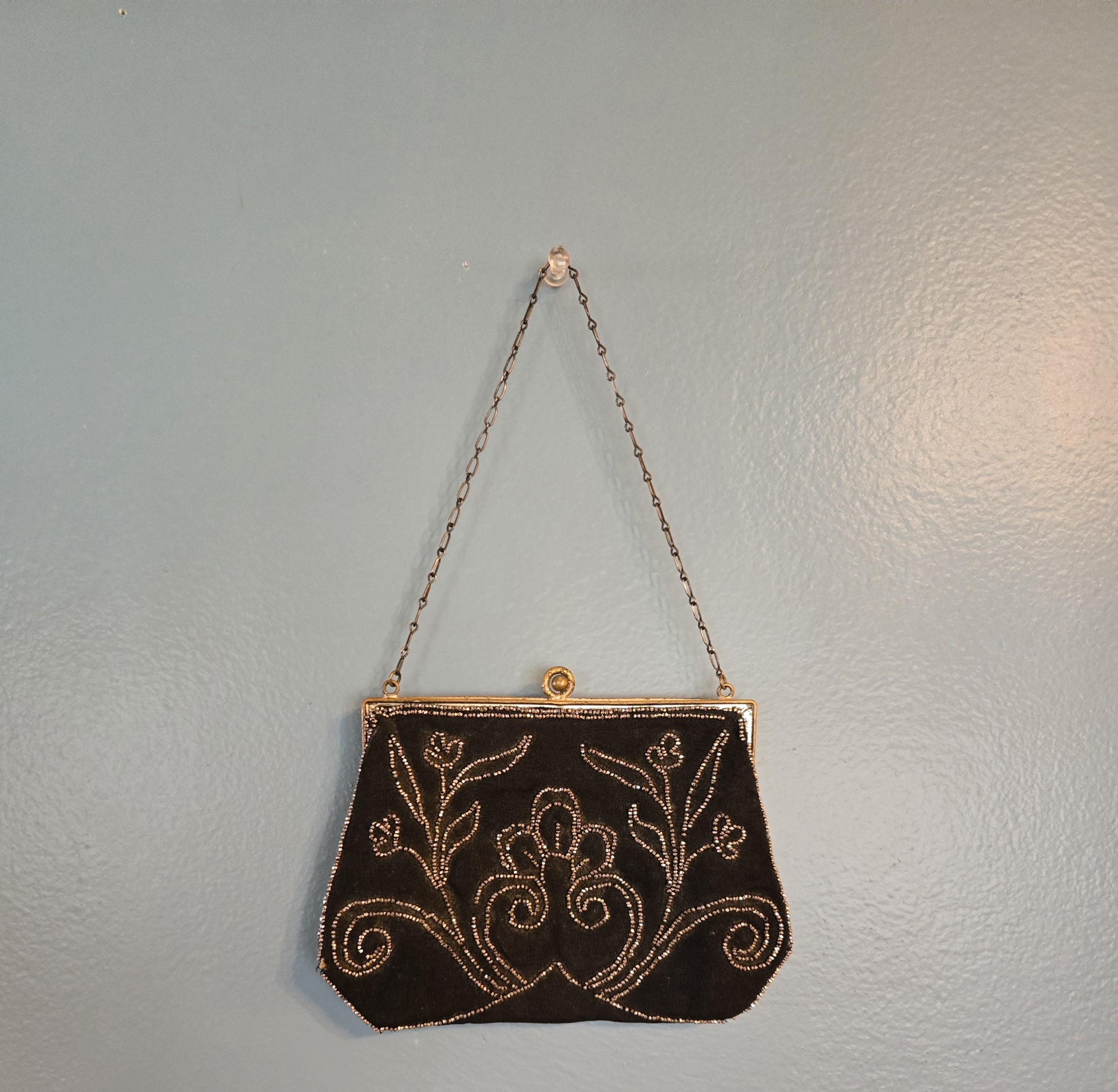 Antique Silk Beaded Purse Edwardian? Victorian? - Etsy