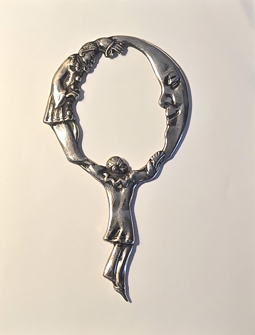 ART NOUVEAU PIERROT Silver Finish Mirror Frame - Etsy