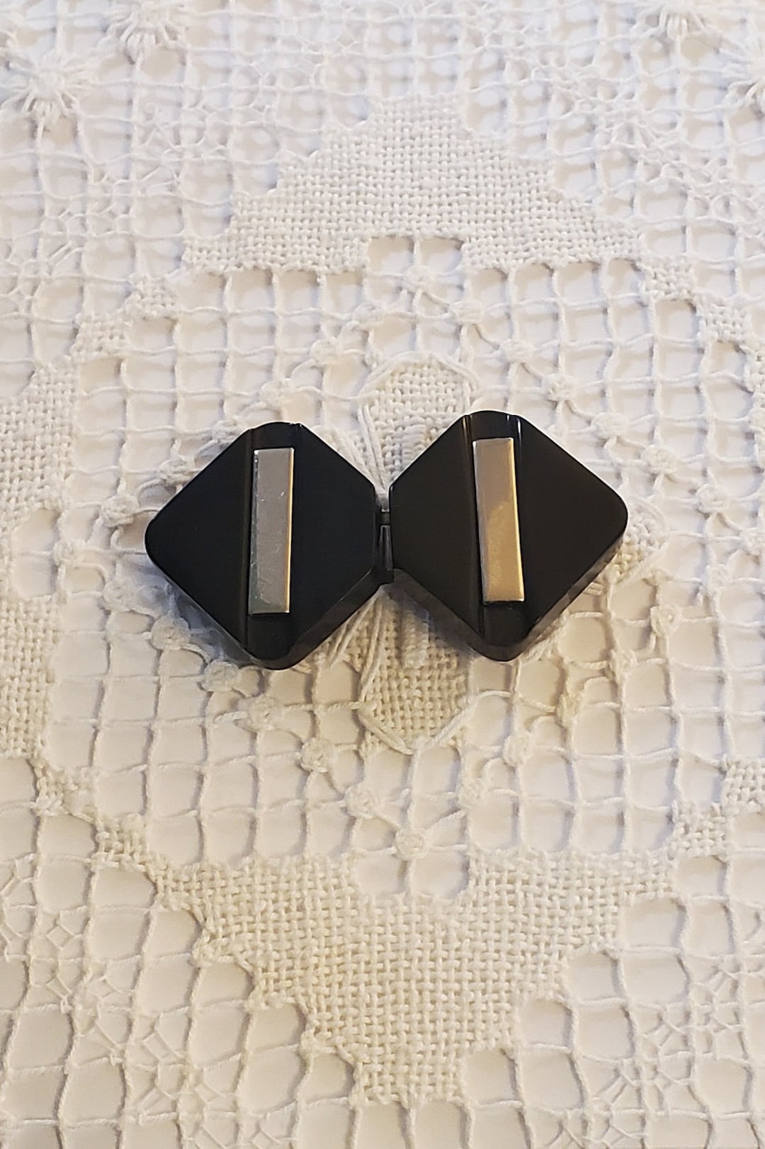 VTG Bakelite Black Clasp Closure Set - Etsy