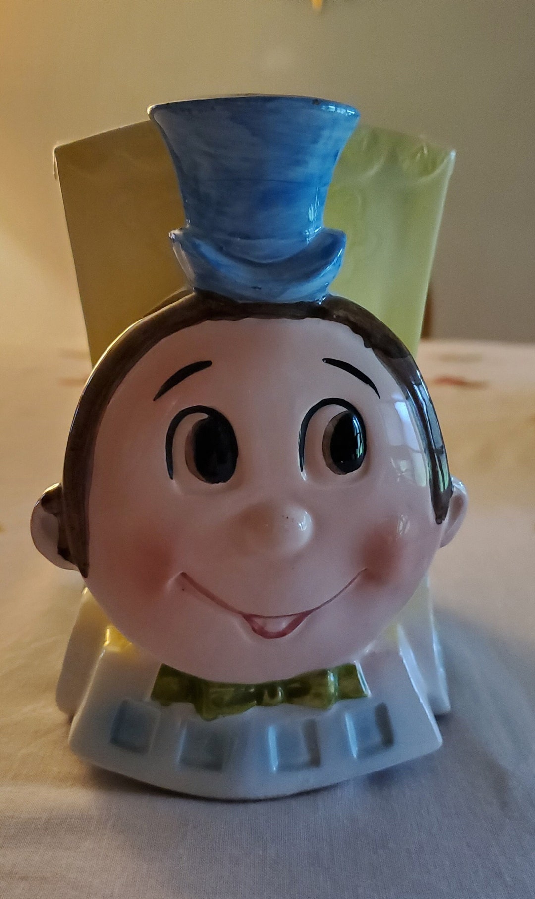 Vintage Lefton Big Eyed Yellow Train Nursery Planter-1960s - Etsy