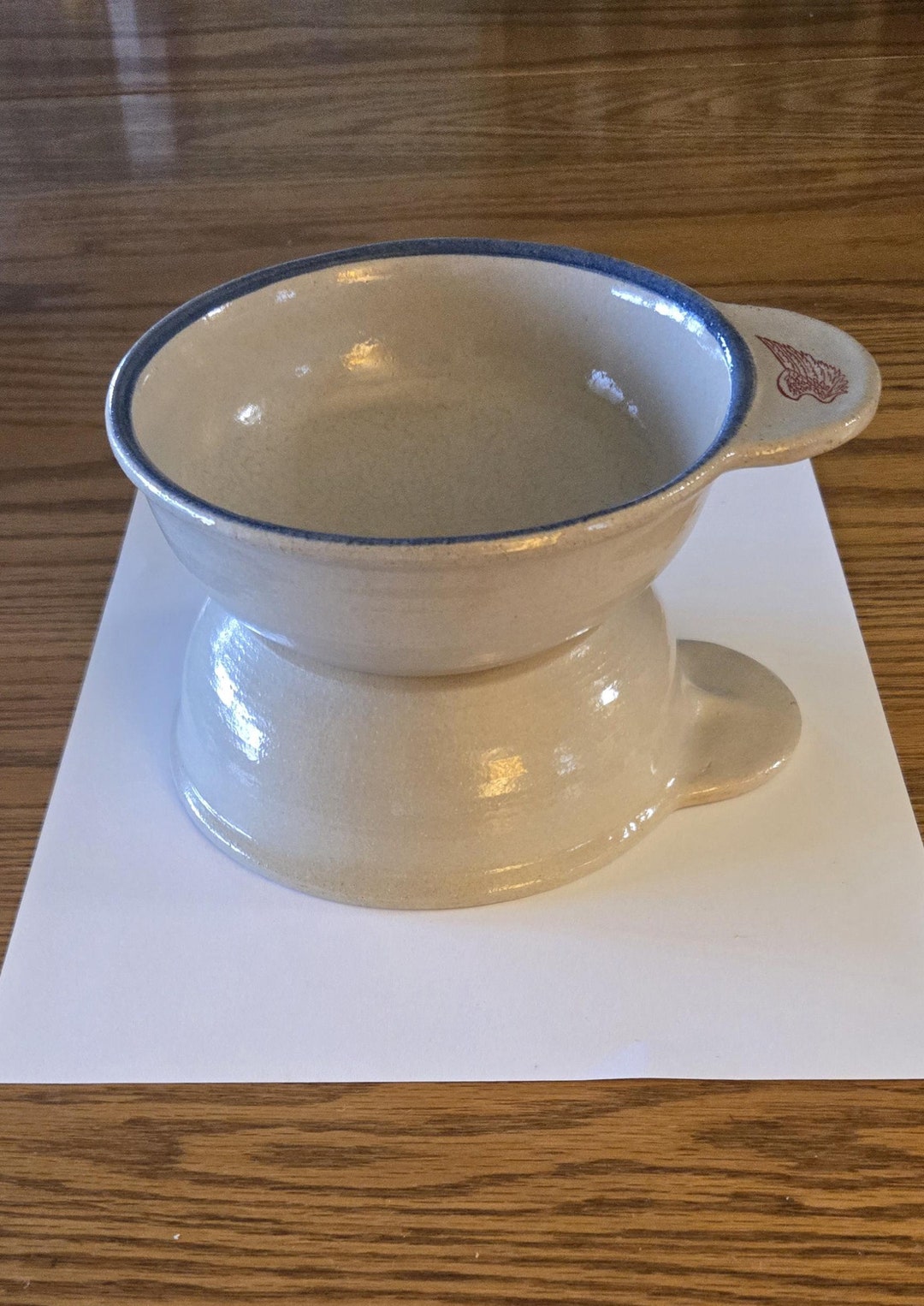 RED WING Pottery Stoneware Zinc Glaze Set of 2 Red Wing Design Bowls ...