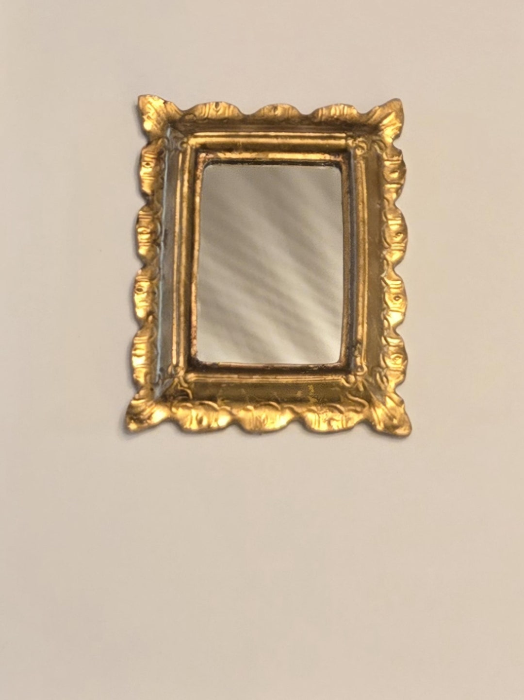 Vintage Rectangular Gold Framed Gilt Mirror Made in Italy Hollywood ...