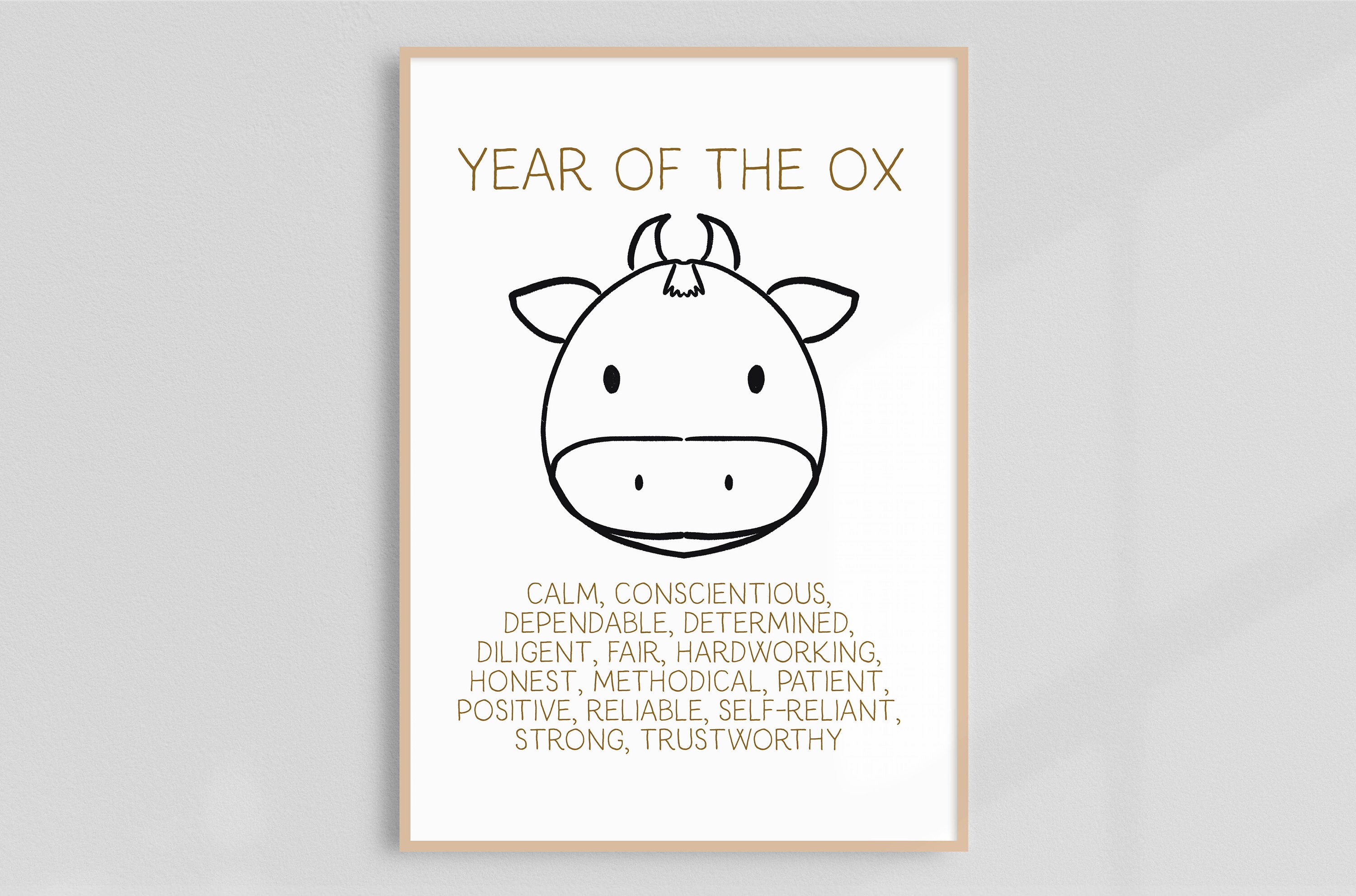Friendly Ox printable poster Available immediately Print out for ...