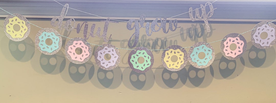 Donut Party Banner, Donut Grow up Party Banner, Donut Birthday Party ...