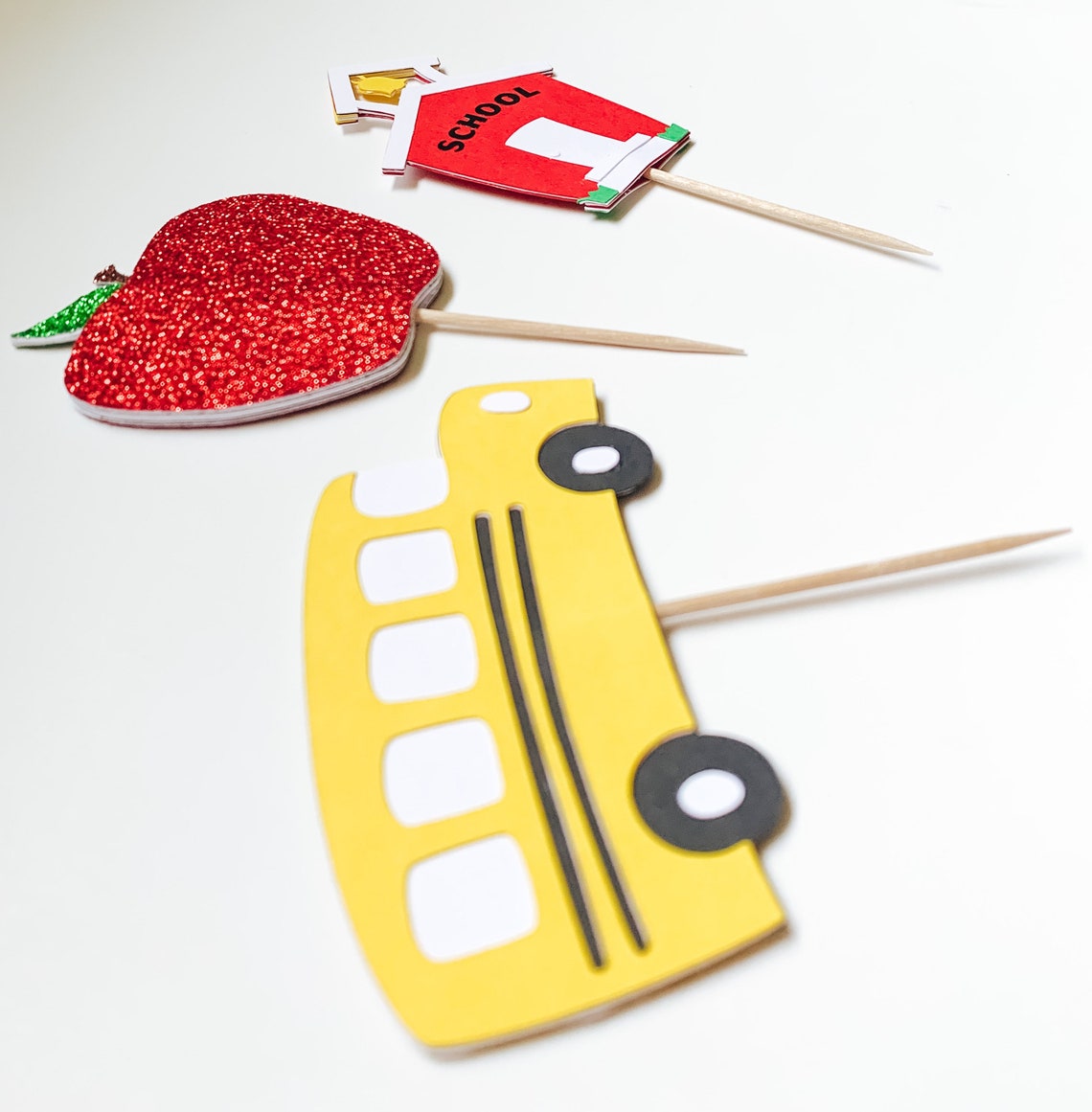 Back to School Cupcake Toppers School Cupcake Toppers School - Etsy