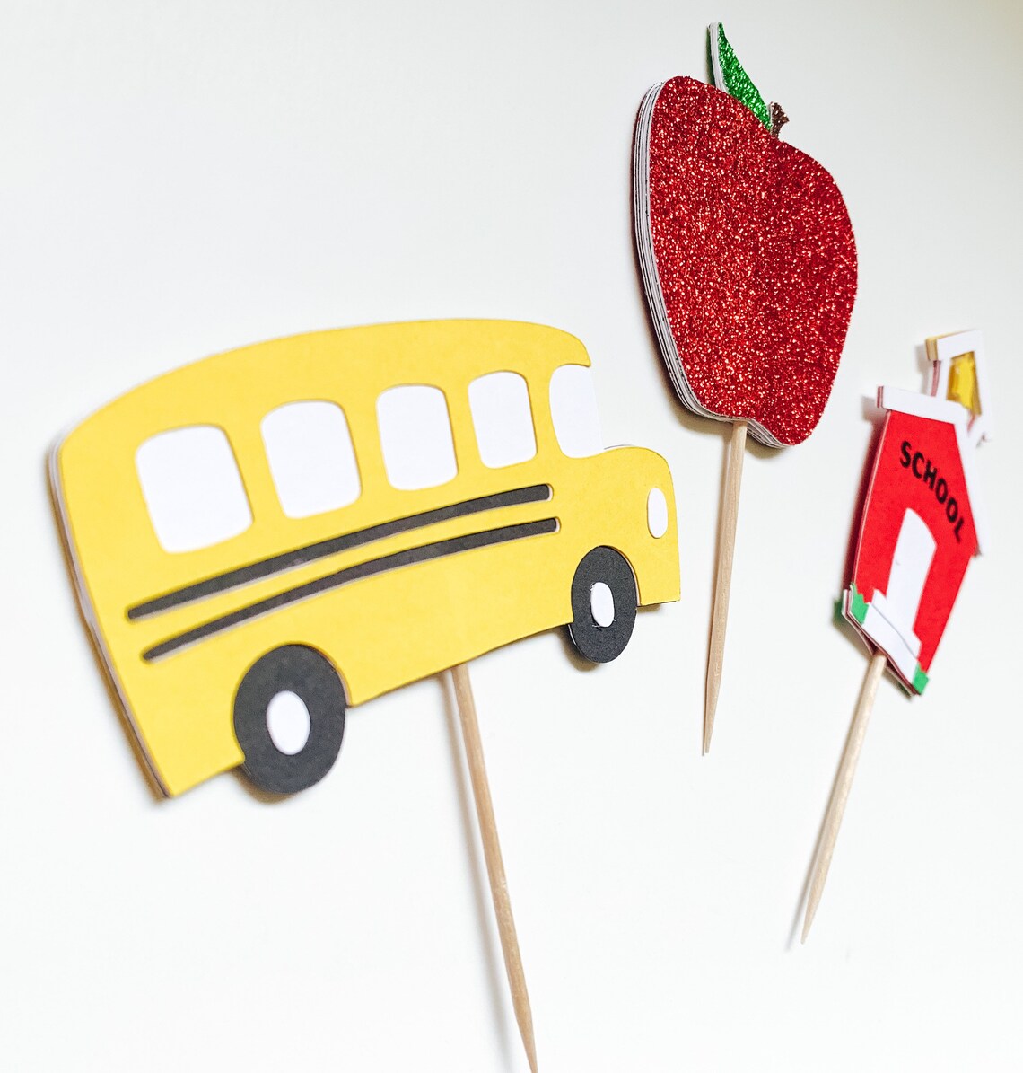 Back to School Cupcake Toppers School Cupcake Toppers School - Etsy