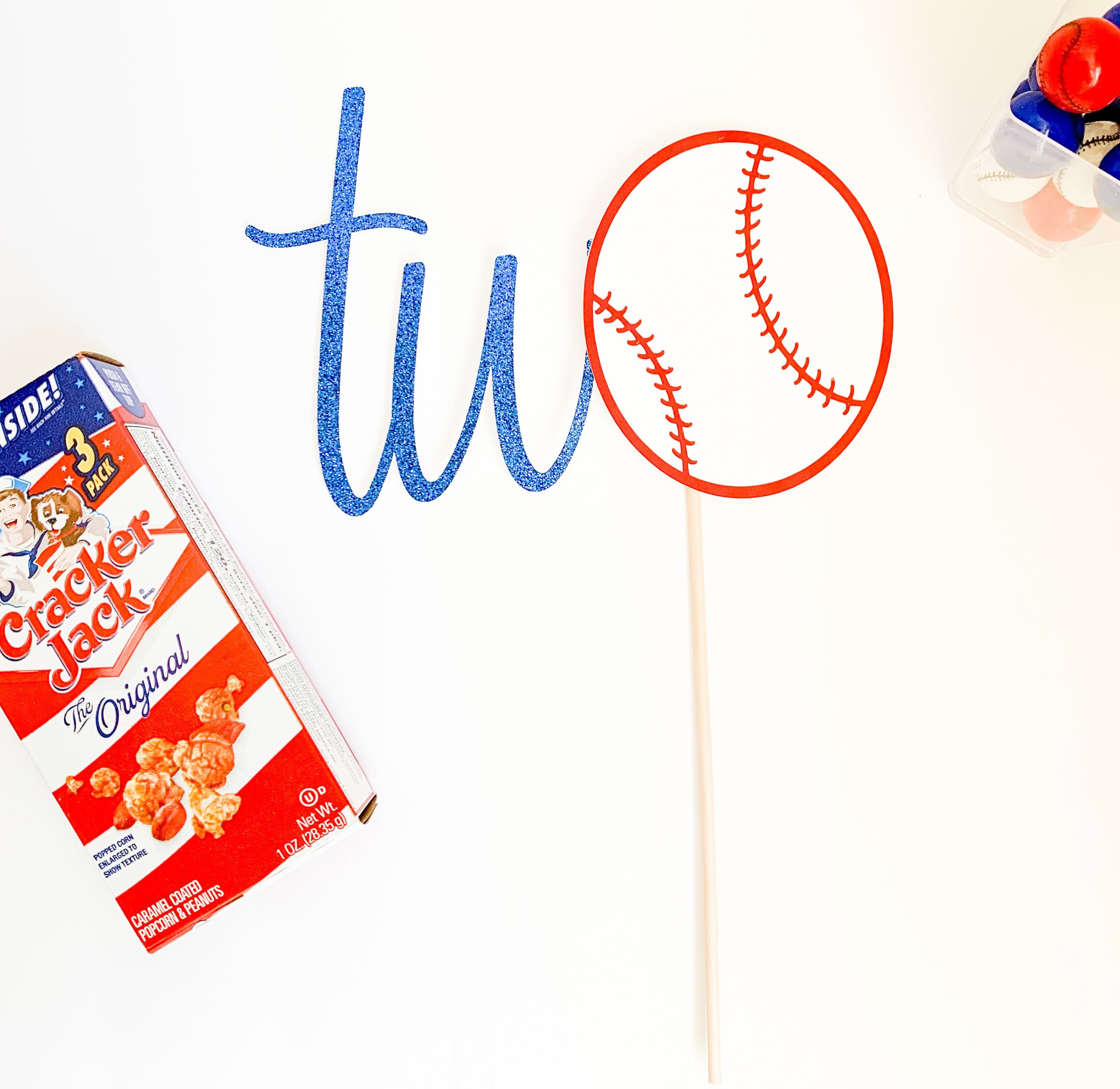 Two Baseball Cake Topper-second Birthday-baseball - Etsy