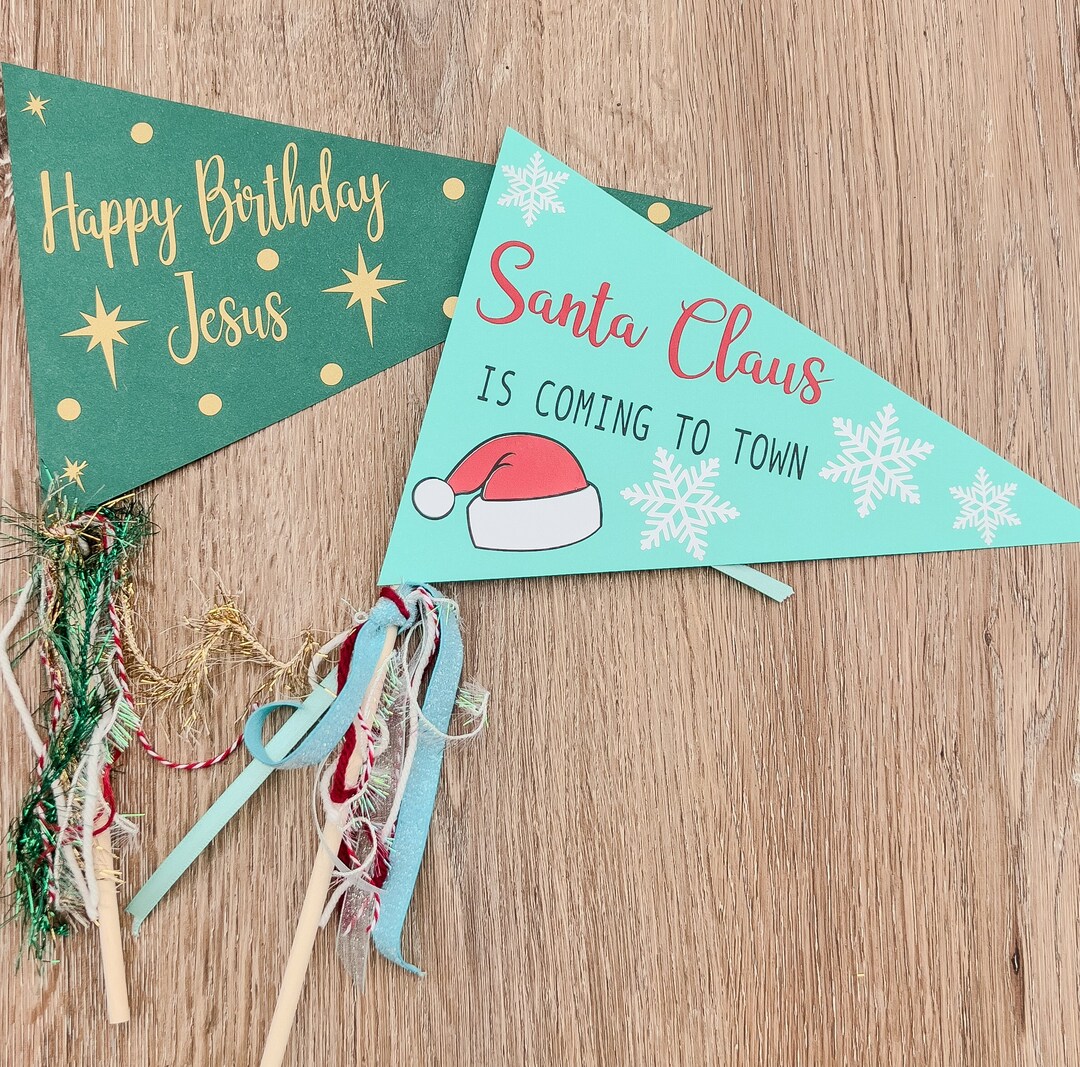 Christmas Pennant Flags Christmas Eve Basket Flag Christmas - Etsy