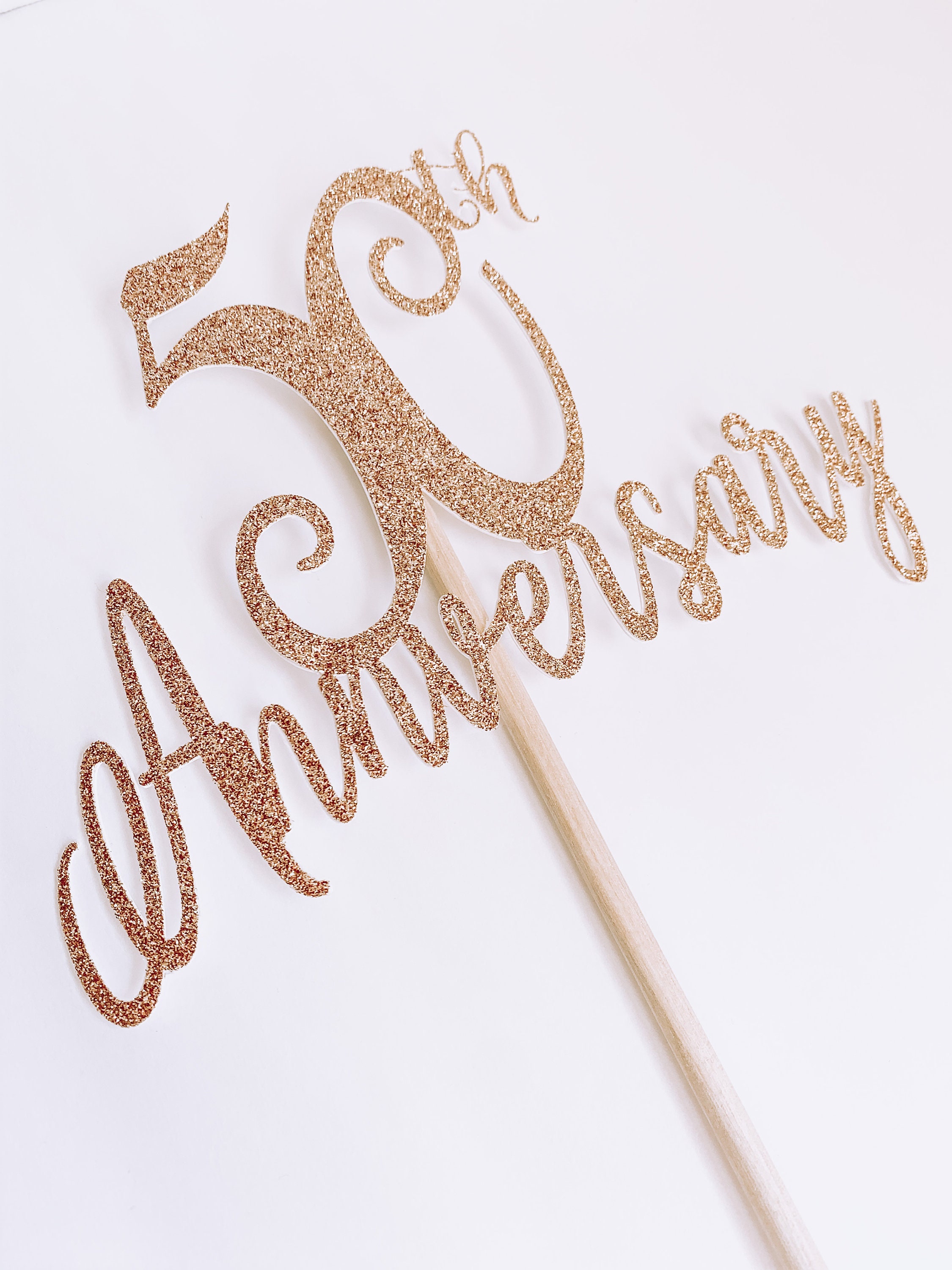 50th anniversary cake topper 50th wedding anniversary cake | Etsy