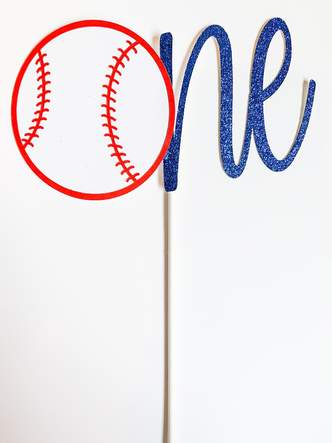 First Birthday Baseball Cake Topper, Number One Baseball Cake Topper ...