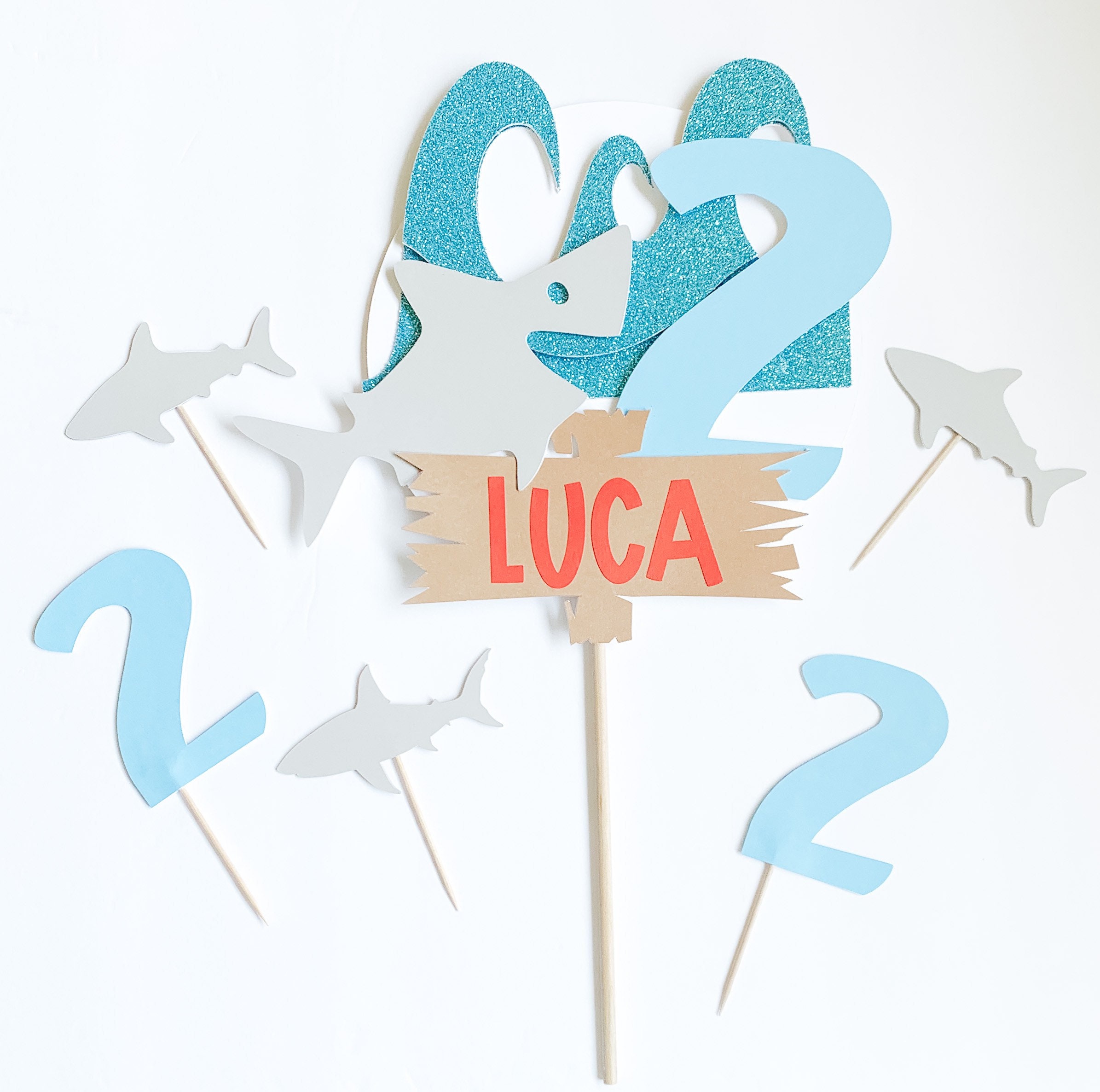 Shark Cake Topper Personalized Shark Cake Topper Shark - Etsy