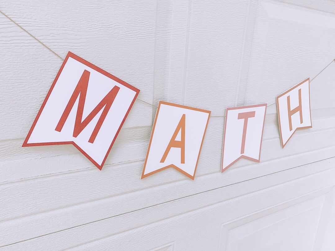 Banner de aula de matemáticas banner de matemáticas para la - Etsy España