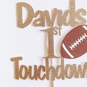 First Touchdown Cake Topper, Football Party Cake Topper, First Birthday ...