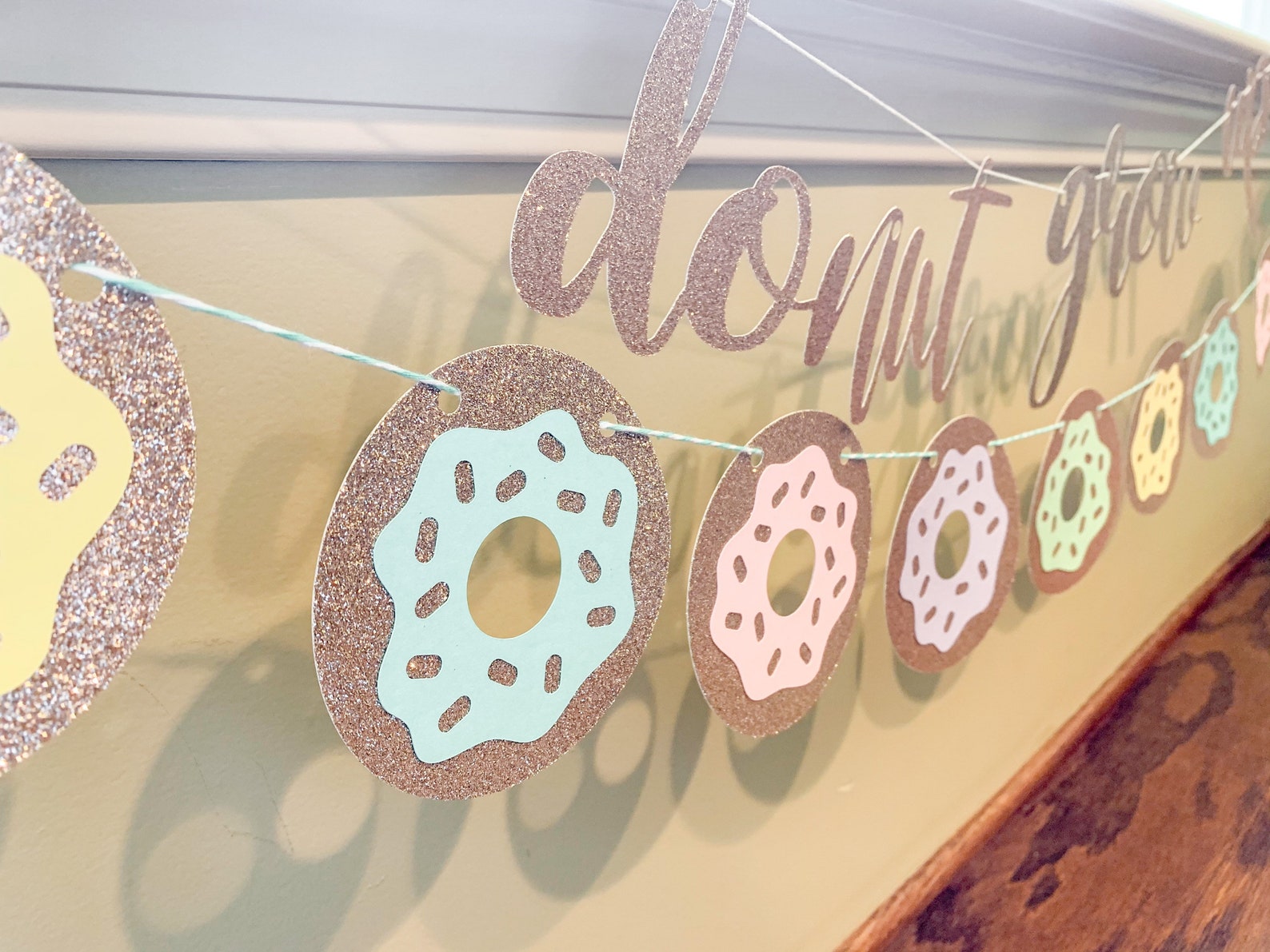 Donut party banner donut grow up party banner donut birthday | Etsy