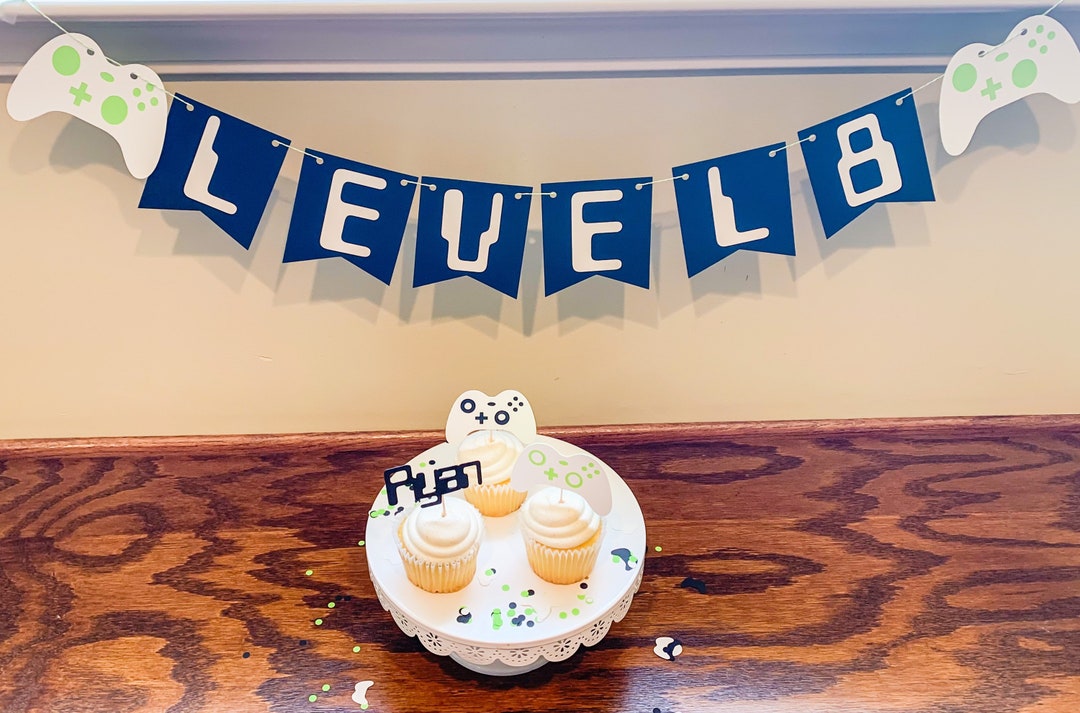 Level up Party Banner, Level up Banner, Personalized Gamer Banner ...