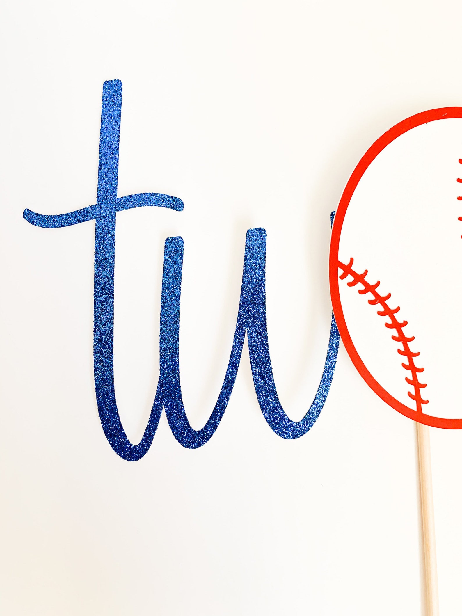 Two Baseball Cake Topper-second Birthday-baseball - Etsy