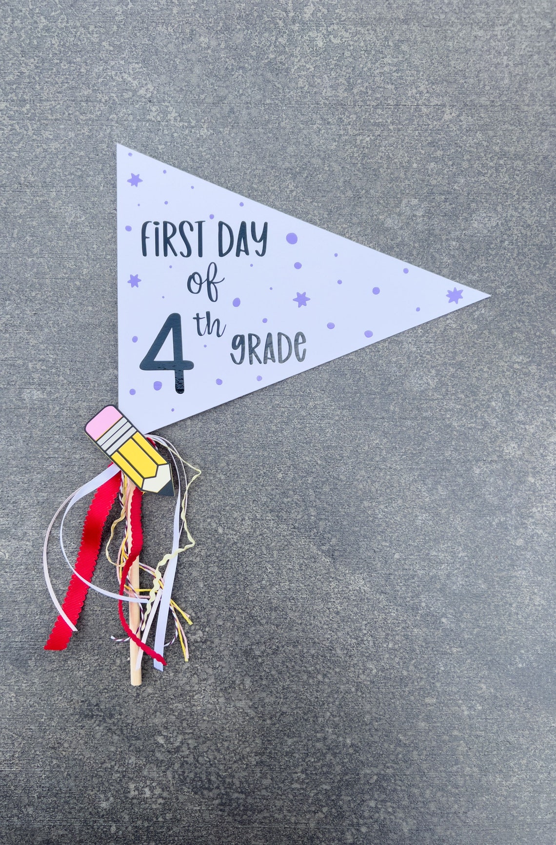 First Day of School Pennant Flag Grade Level Pennant Flag - Etsy