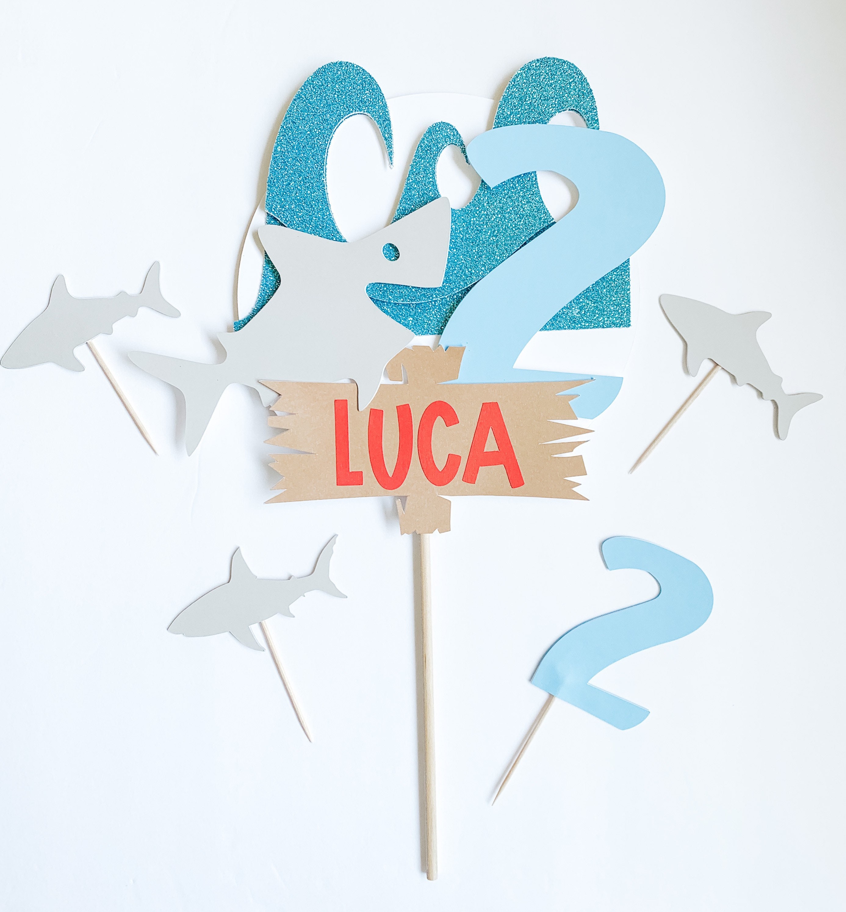 Shark Cake Topper Personalized Shark Cake Topper Shark - Etsy