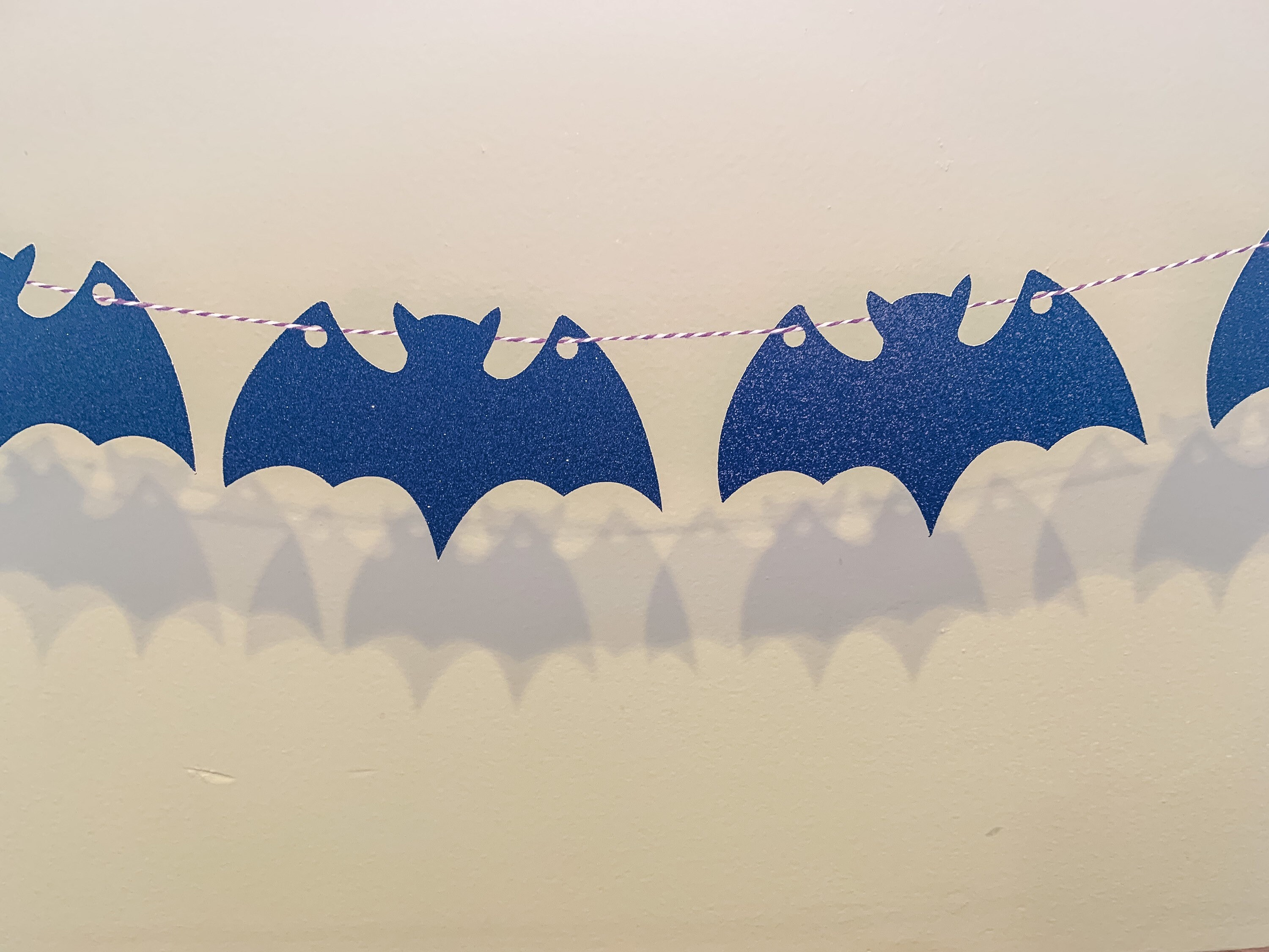 Bat Halloween Banner Halloween Banner Glitter Bats Banner - Etsy