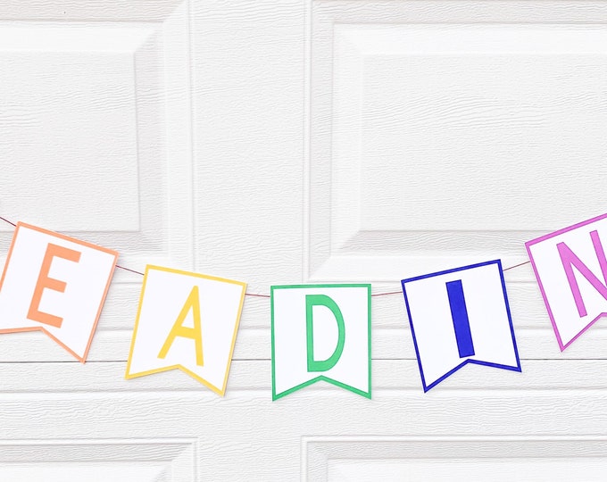 READING BANNER Book Nook Banner Printable Banner Reading Corner ...