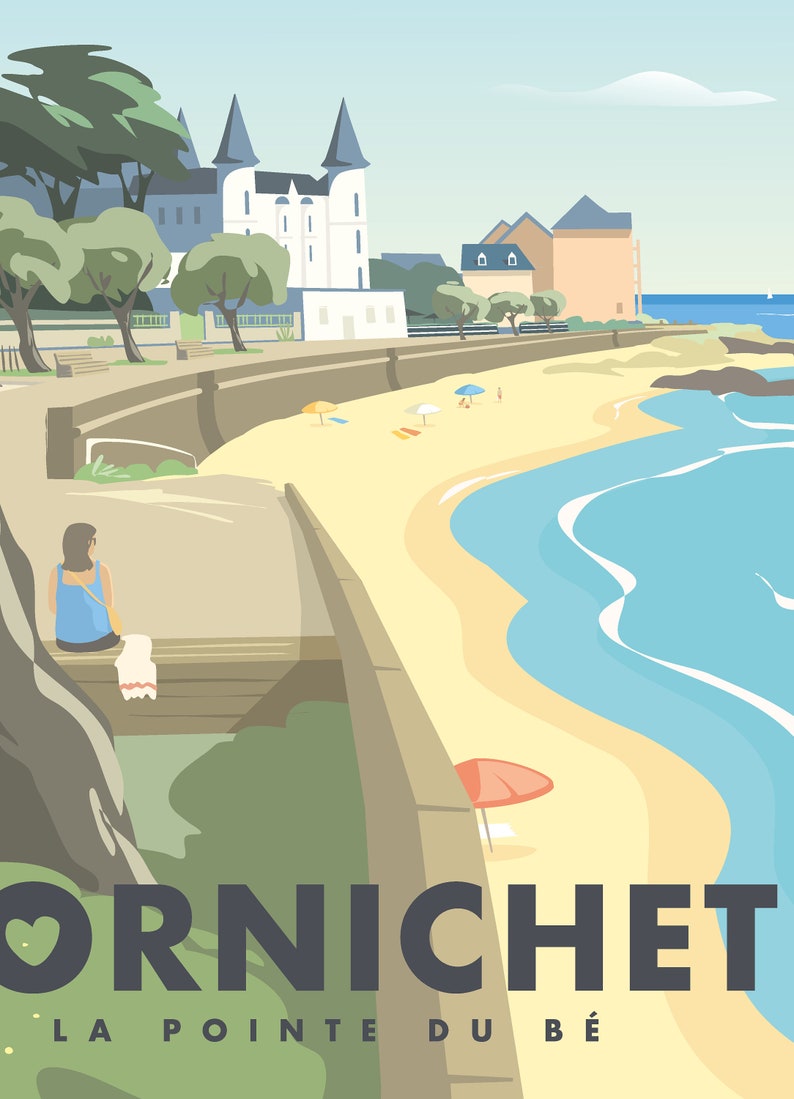 Affiche Pornichet, côte atlantique - Etsy France