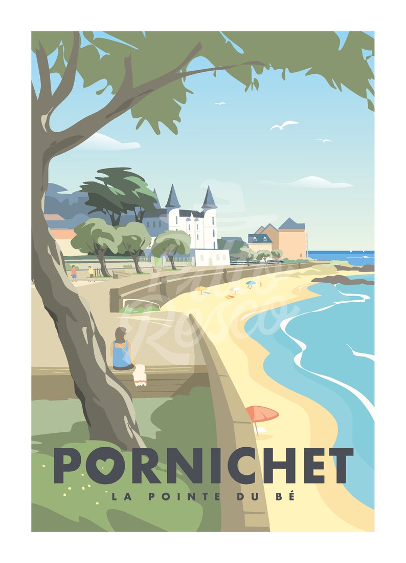 Affiche Pornichet, côte atlantique - Etsy France