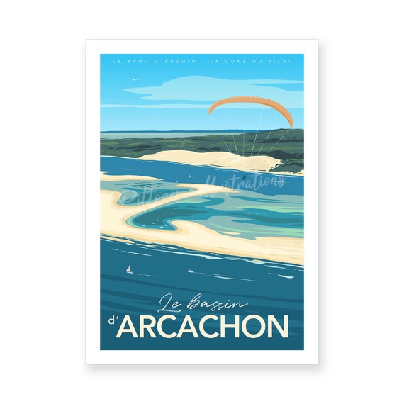 Affiche Bassin Darcachon Poster Arcachon Affiche Etsy France